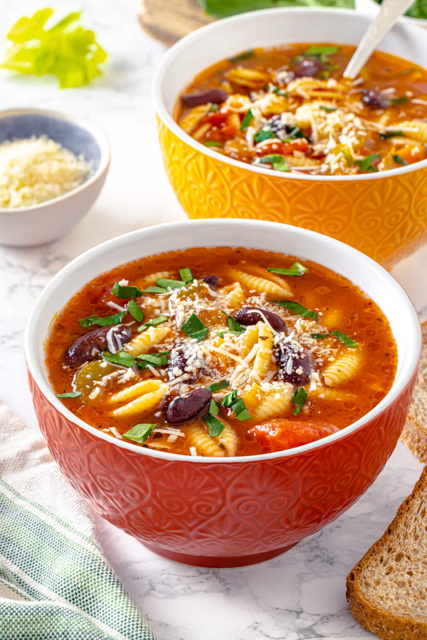 Homemade Simple One Pot Minestrone Soup - All We Eat