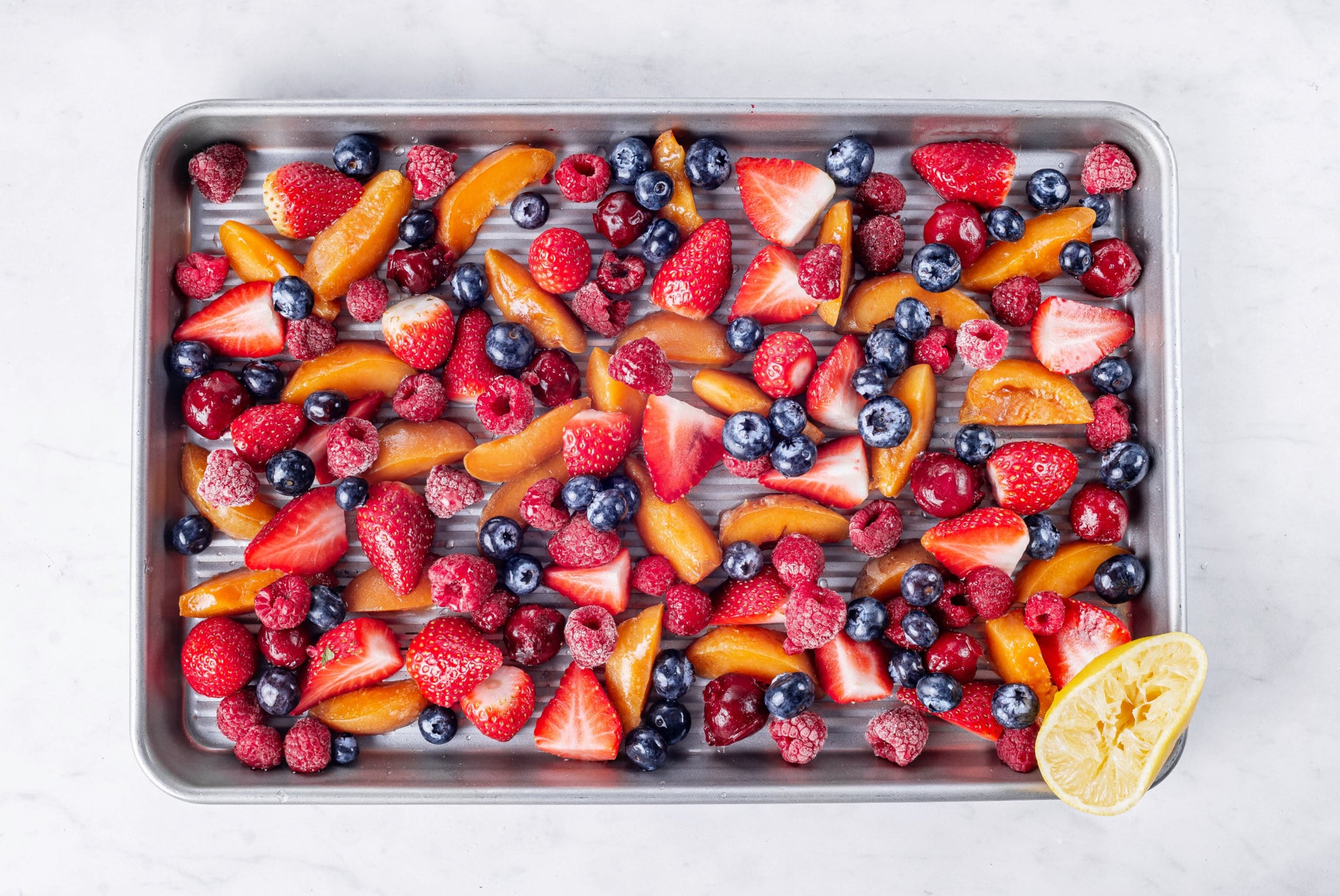 Easy Baked Warm Fruit Salad with Dark Chocolate - All We Eat