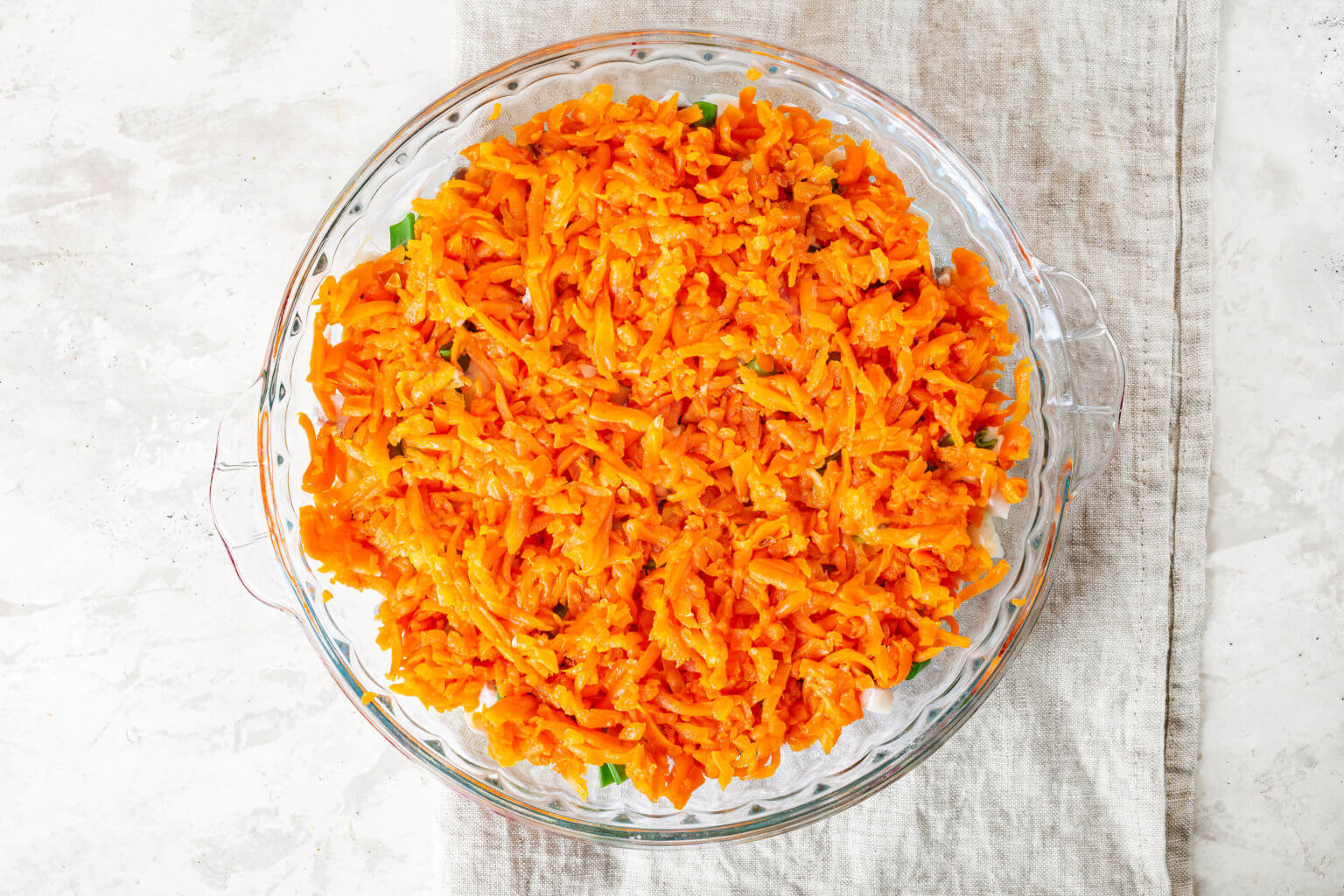 Simple Traditional Herring Salad with Layered Vegetables - All We Eat