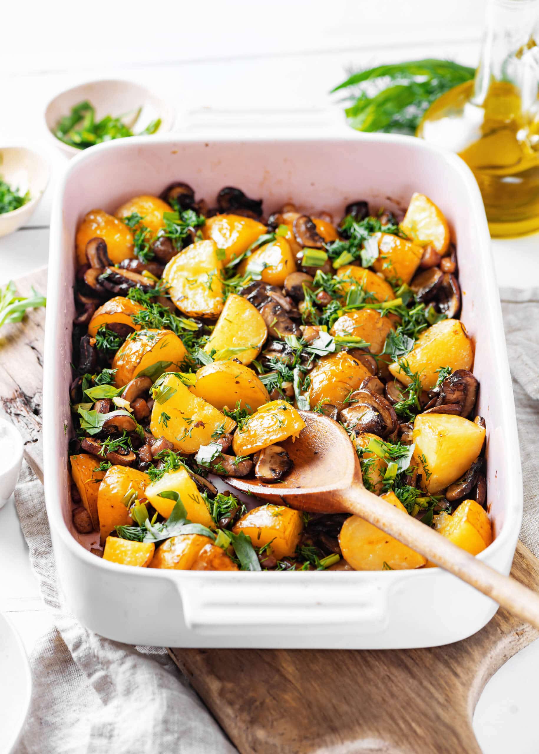 Roasted Potatoes with Mushrooms Side-dish - All We Eat