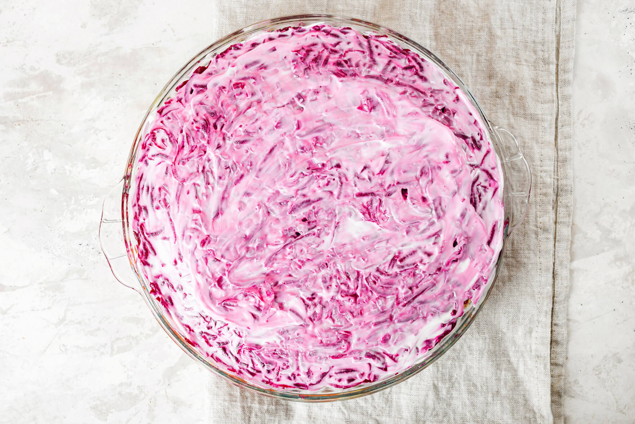 Simple Traditional Herring Salad with Layered Vegetables - All We Eat