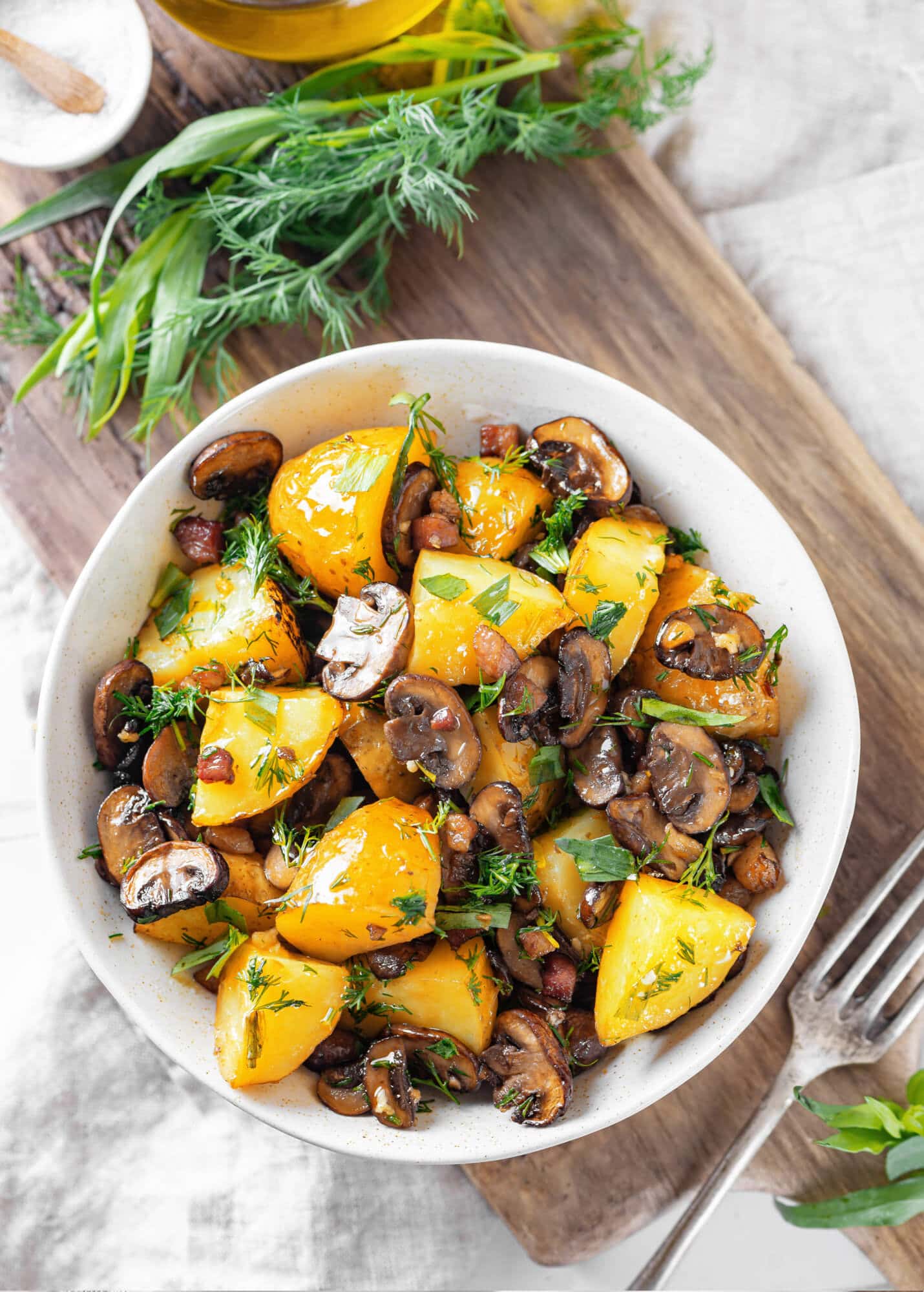 Roasted Potatoes with Mushrooms Side-dish - All We Eat