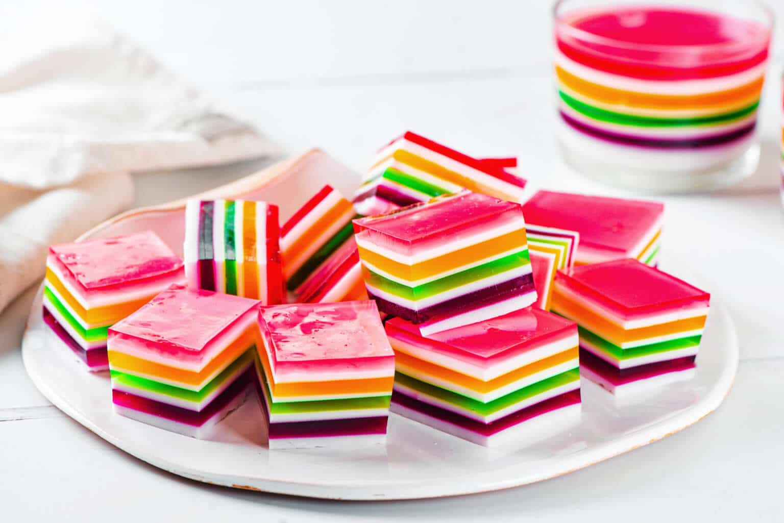 Layered and Colorful Jello Party Recipe - All We Eat