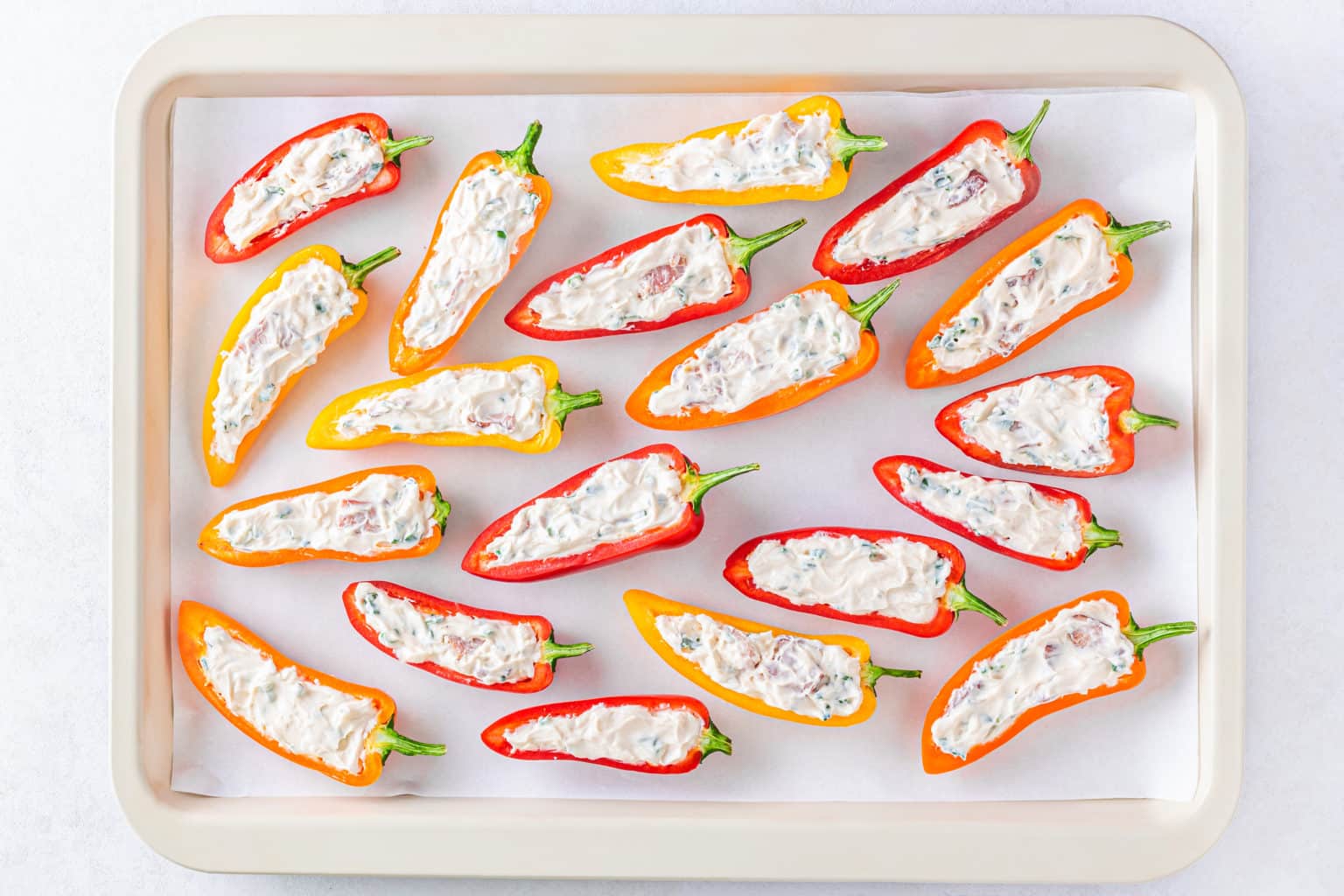 Cream Cheese Stuffed Bell Peppers | All We Eat