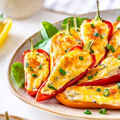 Cream Cheese Stuffed Bell Peppers | All We Eat